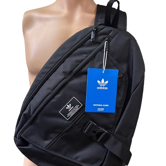 adidas Originals | Bags | Adidas Sling Backpack Black Nwt | Poshmark